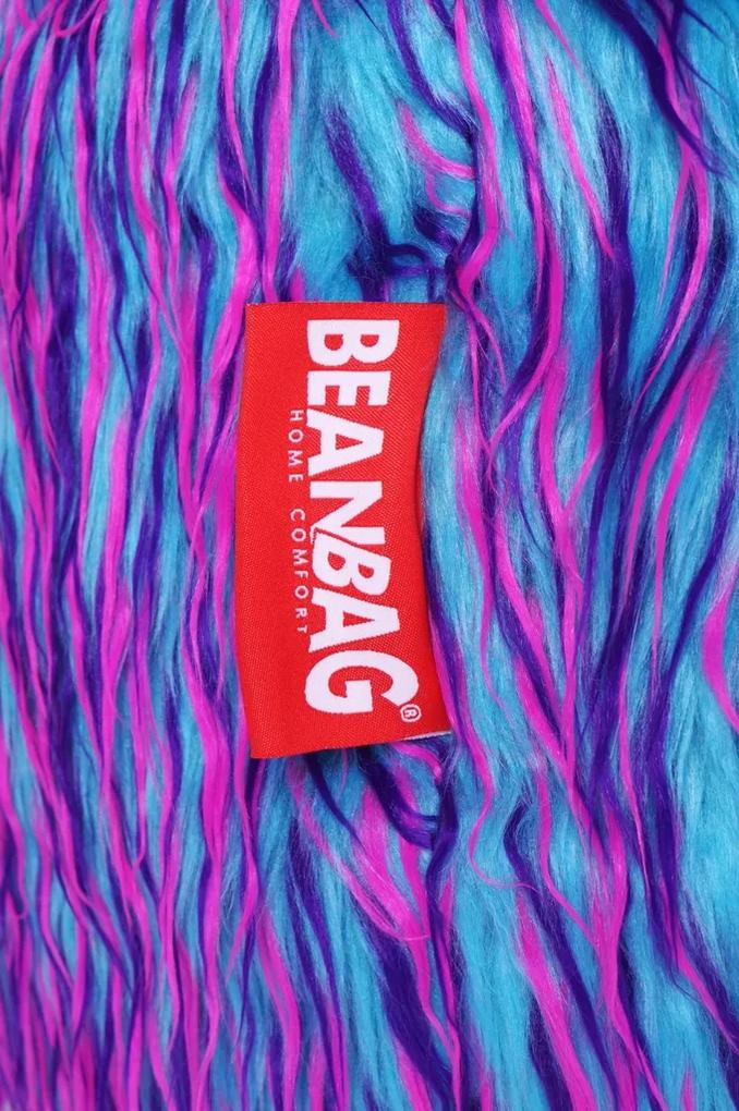 BeanBag Sedací vak Shaggy Multicolor pink-violet-blue