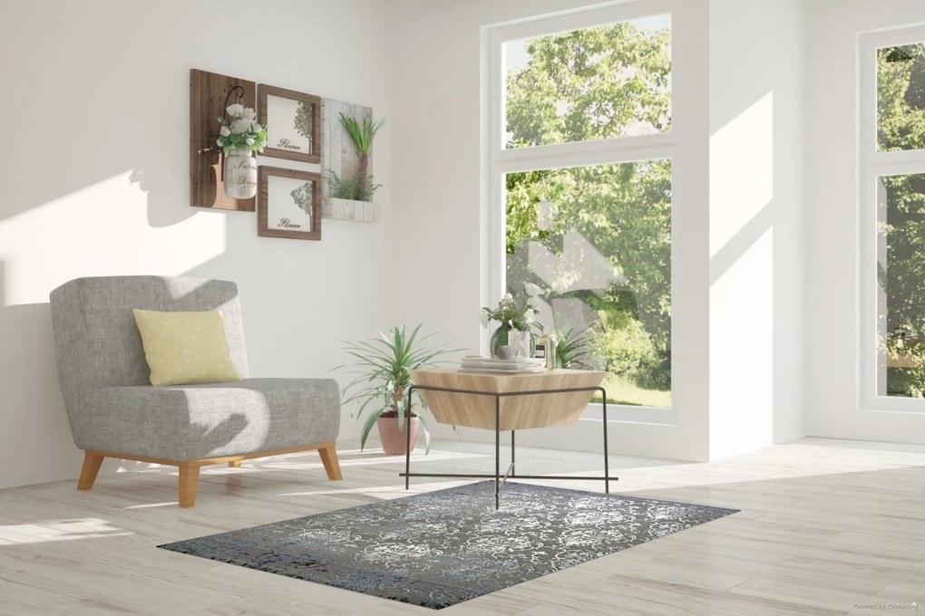 Berfin Dywany, Kusový koberec Elite 23282 Navy Grey, 60x100, šedá, obývací pokoj