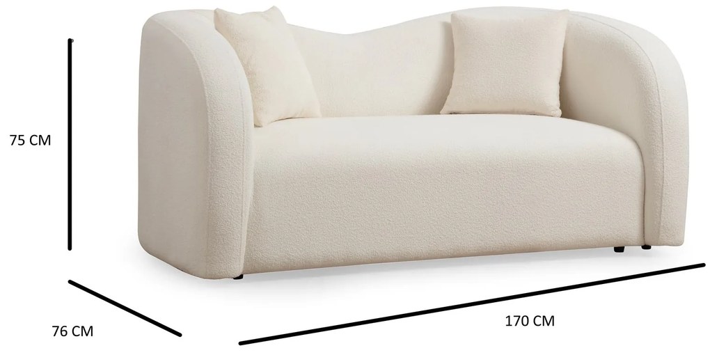 Hannah Home Dvoumístná pohovka ASOS bílá 560ARE1867