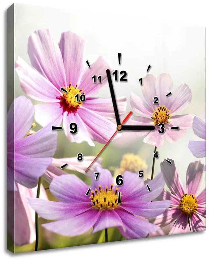 Gario Obraz s hodinami Jemné květy Rozměry: 30 x 30 cm