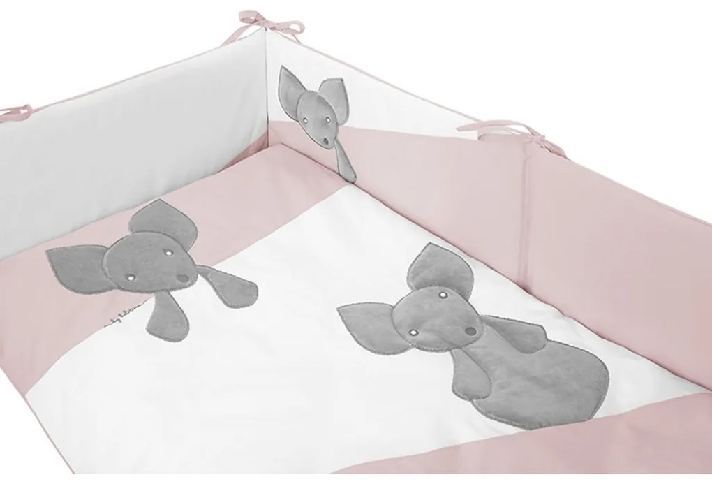 3-dílné ložní povlečení Belisima Mouse 100/135 růžové