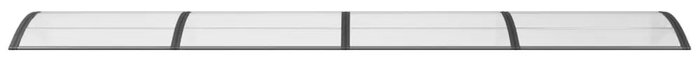 vidaXL Vchodová stříška černá 400 x 100 cm polykarbonát [153600] Barva: Šedá a bílá