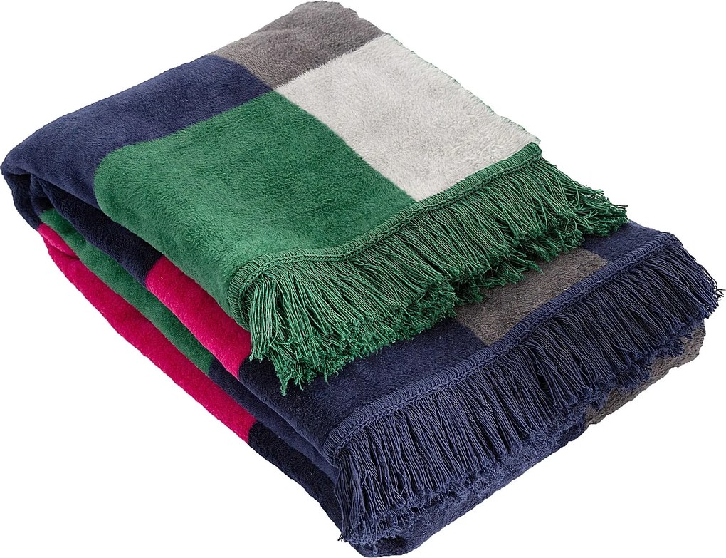 Deka Cotton Cloud 150x200cm Leaf&amp;Fuchsia