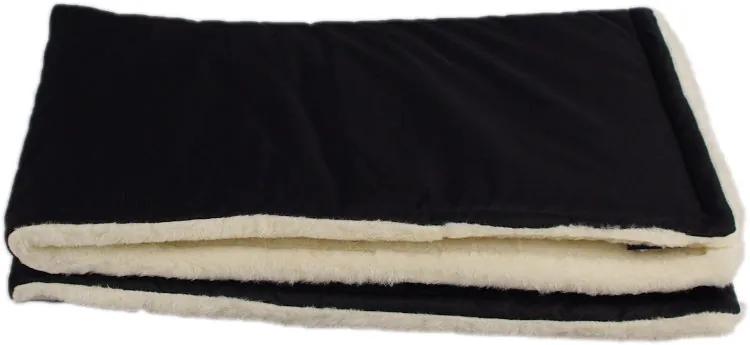 Dětská deka zimní 65x95 cm černá Merino/vatelín, nepromokavá