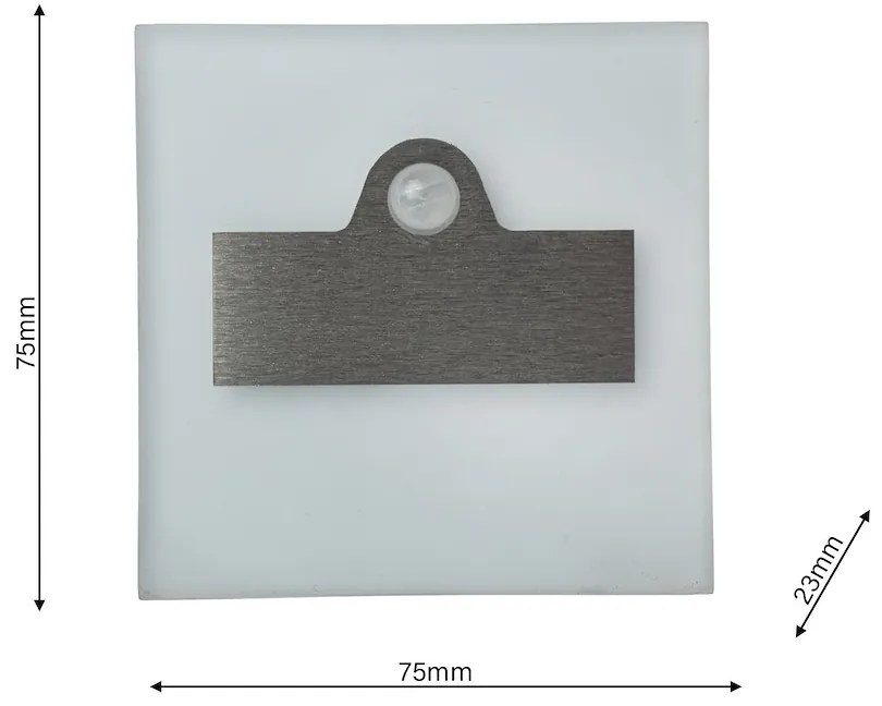 Schodišťové LED svítidlo Lumi, 1x LED 0,6w, 6500k, s, pohybový senzor
