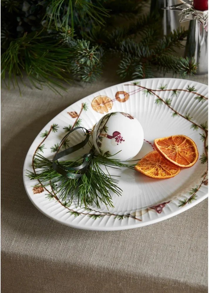 Porcelánový tác s vánočním motivem 22,5x28,5 cm Hammershøi Christmas – Kähler Design