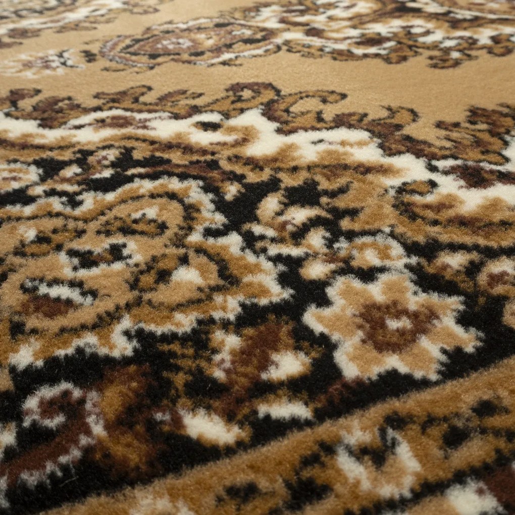 Alfa Carpets, Běhoun na míru TEHERAN T-102 beige, šíře 120 cm, béžová, chodba / předsíň