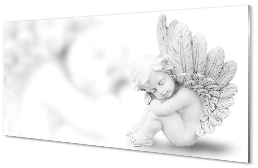 Obraz na skle spící anděl 100x50 cm