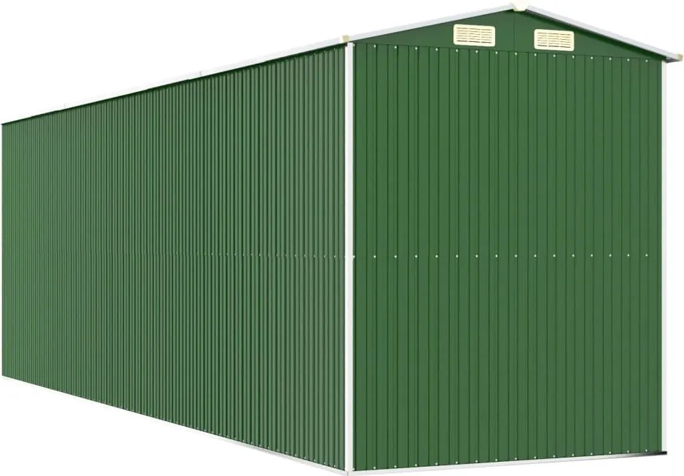 Zahradní kůlna zelená 192x606x223 cm pozinkovaná ocel 3147432