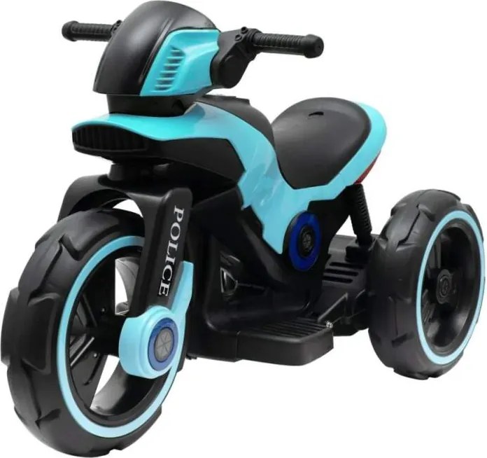 Dětská elektrická motorka Baby Mix POLICE modrá