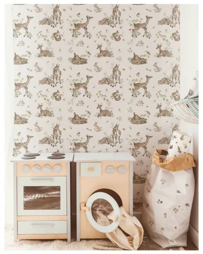 Tapeta jelení louka šedá 280×50 cm