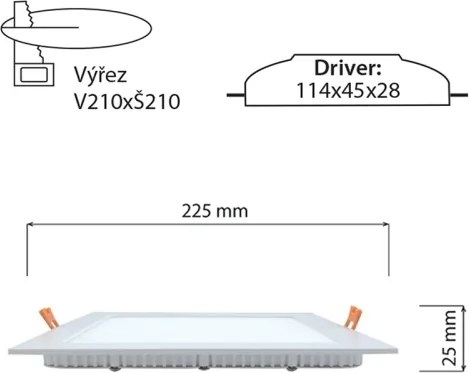 Podhledové LED svítidlo McLED Toro S21 21W 3000K ML-412.066.33.0