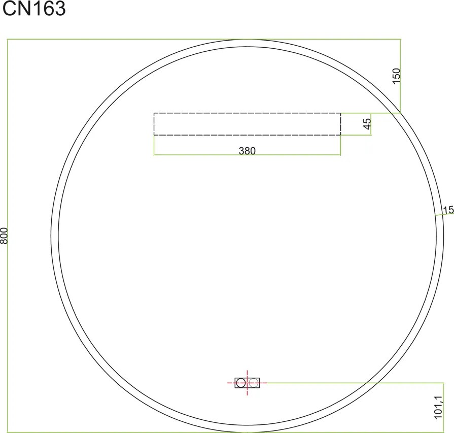 Mereo Mereo, Zrcadlo kulaté pr. 80 cm, LED osvětlení, CN163