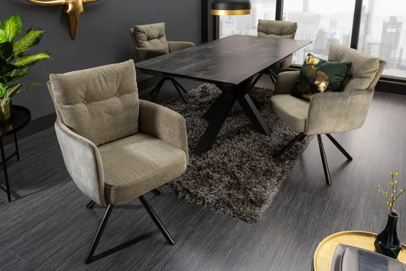 Designová otočná židle Maddison zelená
