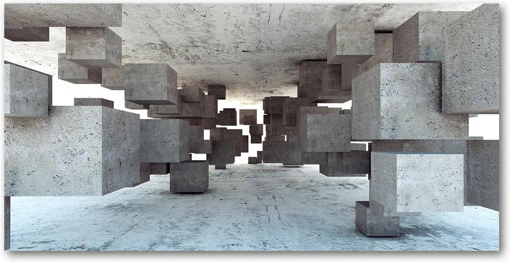 Fotoobraz na skle Kvádry v betonu