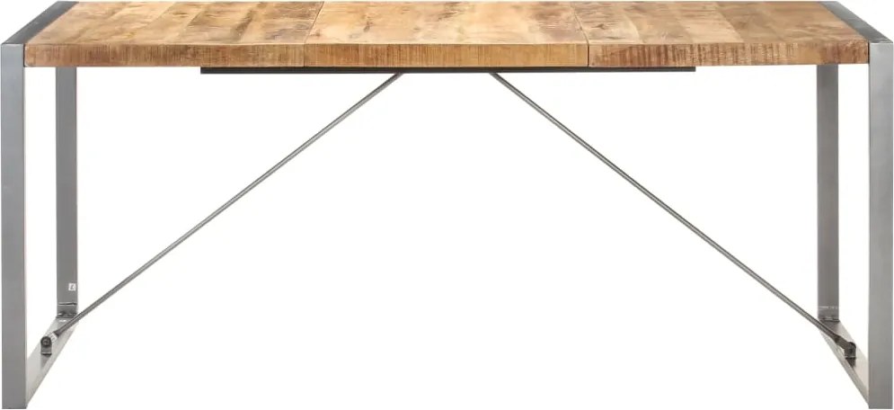 Jídelní stůl 180 x 90 x 75 cm masivní hrubé mangovníkové dřevo 321564