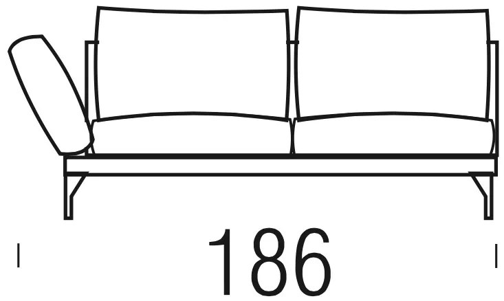 Beltá / Frajumar designové sedačky Asso 186cm open