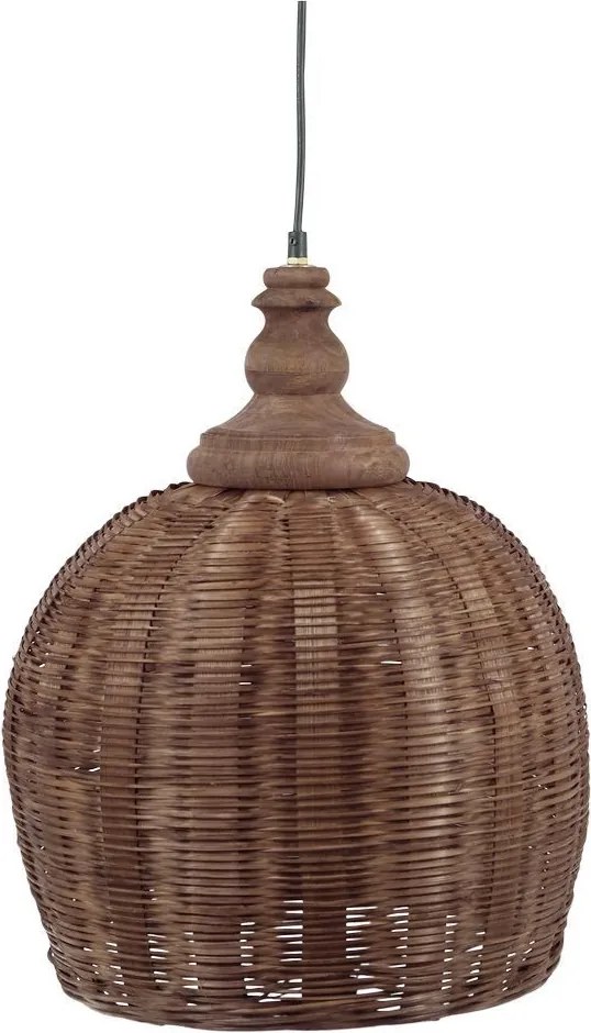 Přírodní antik závěsné světlo lampa z proutěného ratanu - Ø 34*52cm/ E27/ 25W