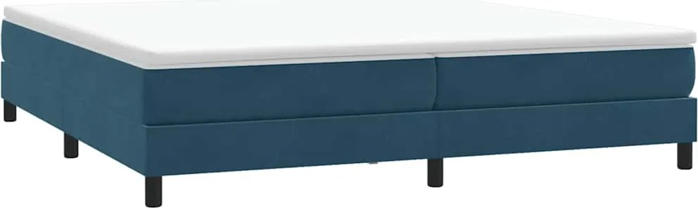 Postel Box Spring bez matrace tmavě modrá 200x210 cm samet 3315847