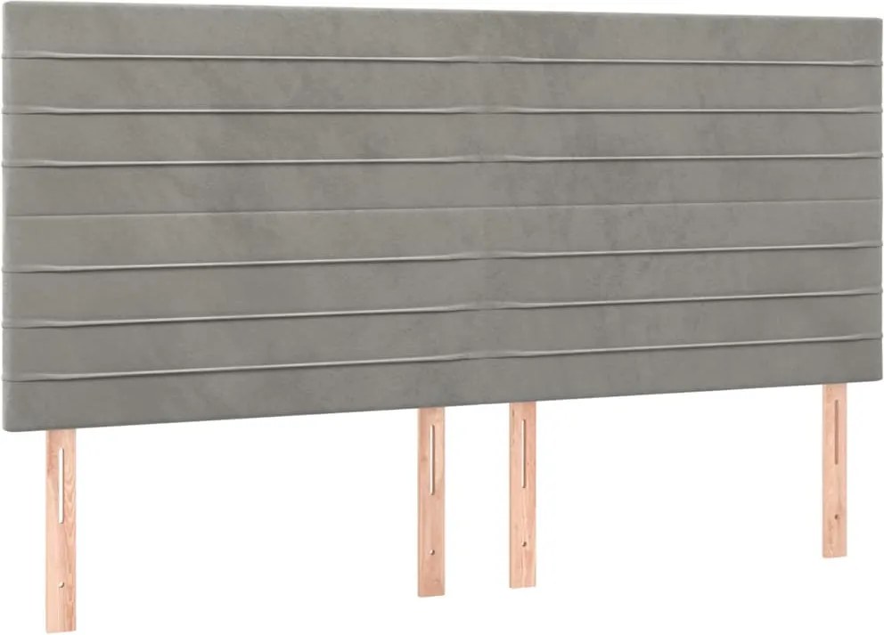 Box spring postel s matrací světle šedá 180x200 cm samet 3132753