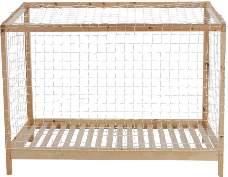Montessori postel 90x200, přírodní/bílá/modrá/červená, FUTAL Kondela 0000396833