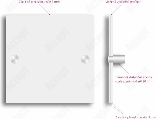 ACCEPT Dveřní tabulka Clear CL2 - rozměr 297 x 210 mm
