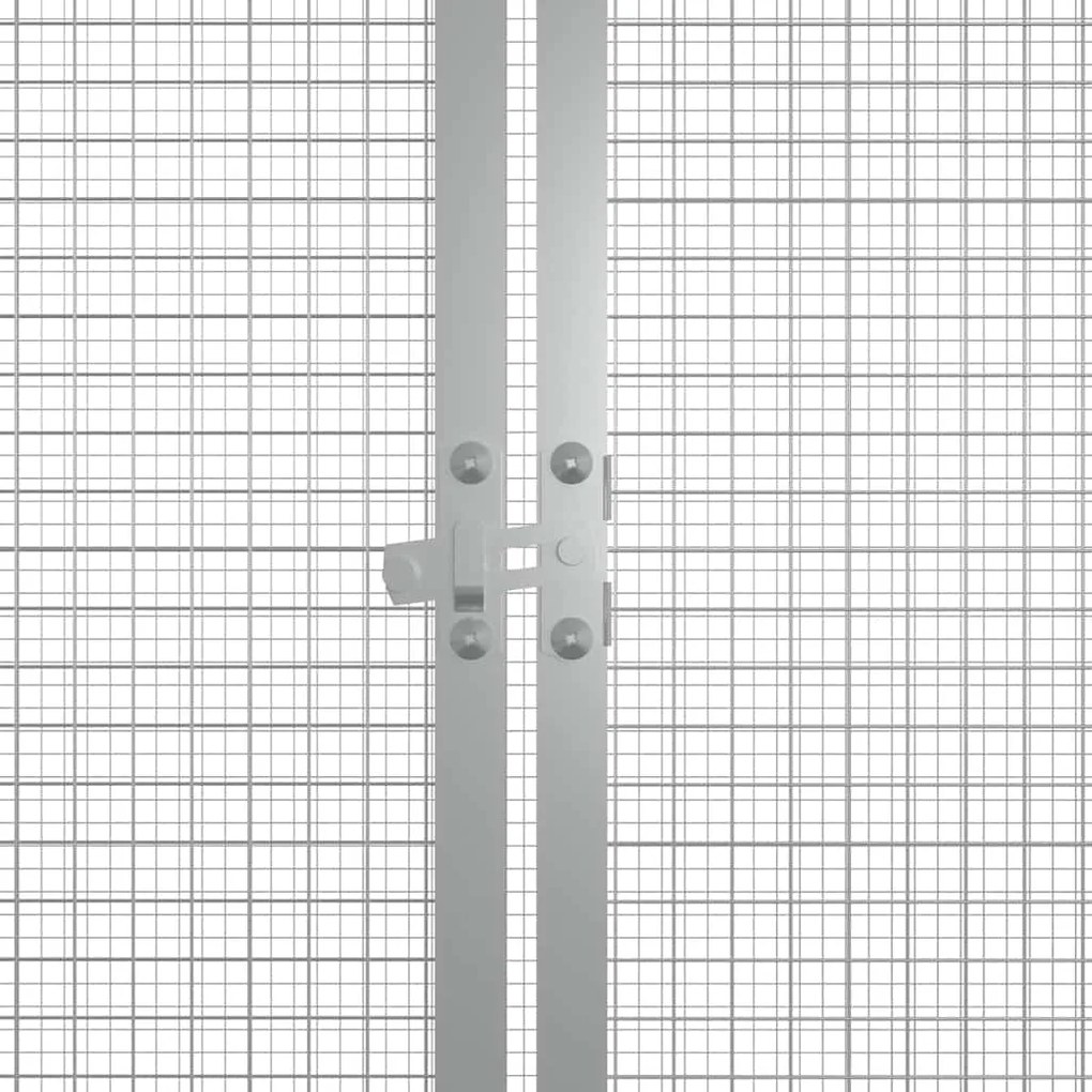 Klec pro kuřata antracitová 200 x 91 x 100 cm pozinkovaná ocel 171544
