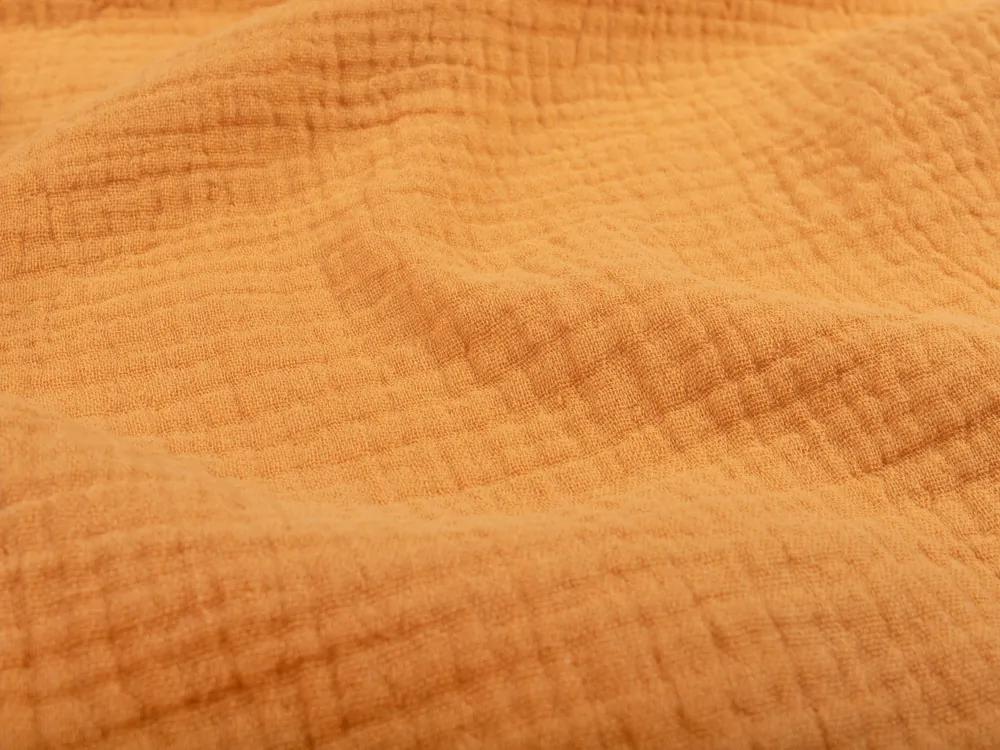Biante Mušelínový povlak na polštář MSN-001 Hořčicově oranžový 50 x 50 cm