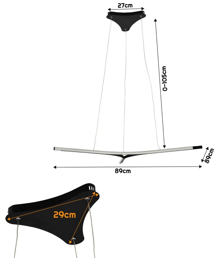 BERGE Stropní LED lampa 28W Filadelfia CCT