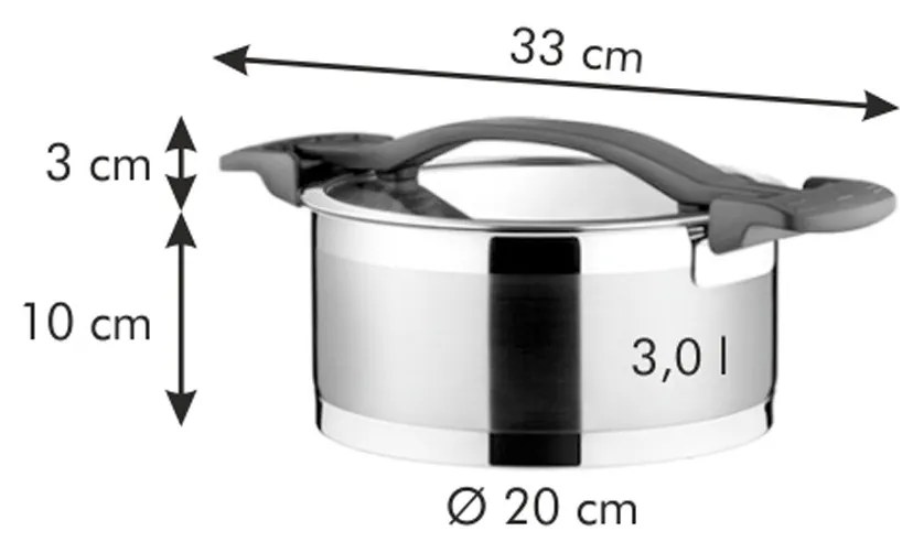 Kastrol ULTIMA s poklicí ø 20 cm, 3,0 l