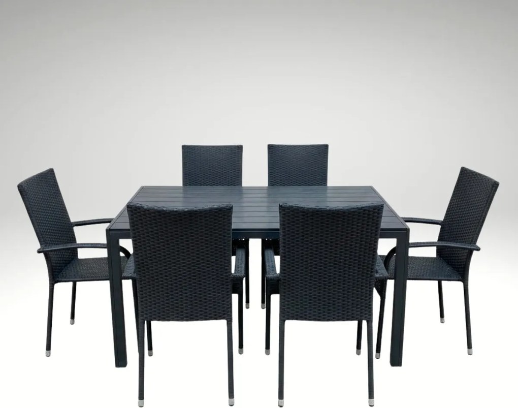 Vikio Zahradní set 140x80 pro 6 osob DT276 antracit