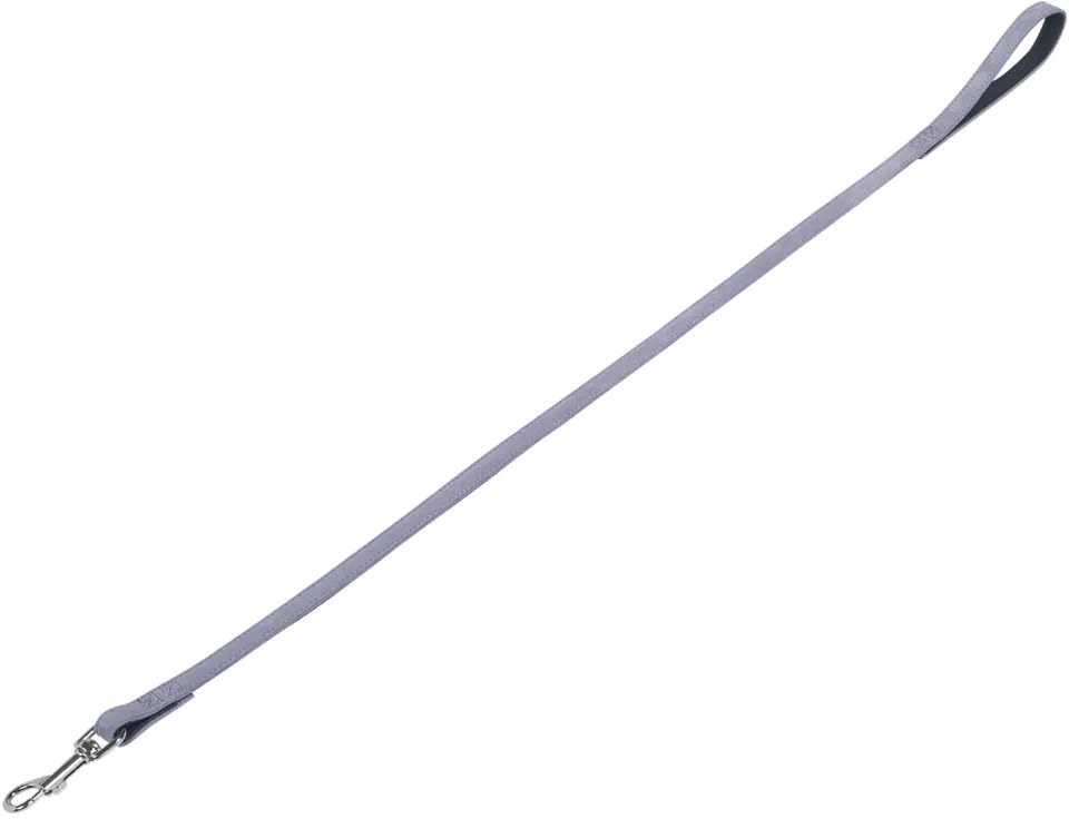 Nobby Velours vodítko ze semišové kůže šedá Velikost: L-XL (1 m)