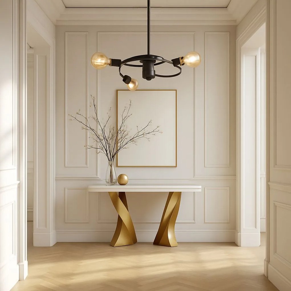 Toolight - Stropní lampa 3xE27 60W APP740-3CP, černá, OSW-01105