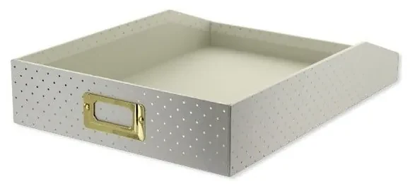 Pořadač na dokumenty Go Stationery Gold Polka Cream, malý | BIANO