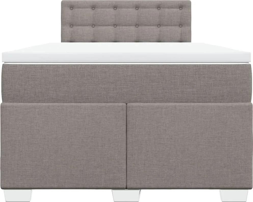 Box spring postel s matrací taupe 120x200 cm textil 3288173
