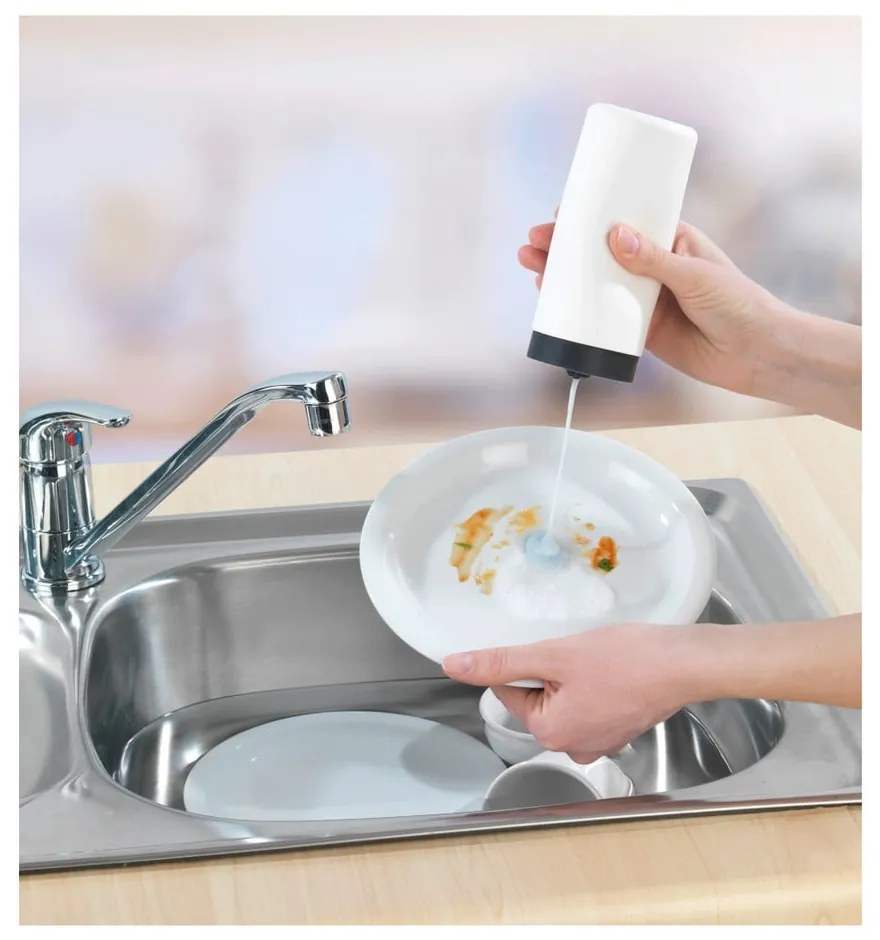 Bílý dávkovač na mycí prostředek Wenko Squeeze, 250 ml