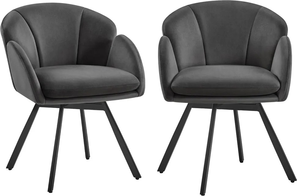Sada 2 ks – Kancelářská židle Yaheetech – bílá, 57 cm (šířka) × 61 cm (hloubka) × 75 cm (výška) (267715339484)