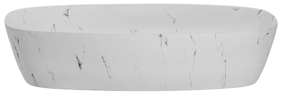 Keramické umyvadlo MEGI, bílý mramor, 60 cm
