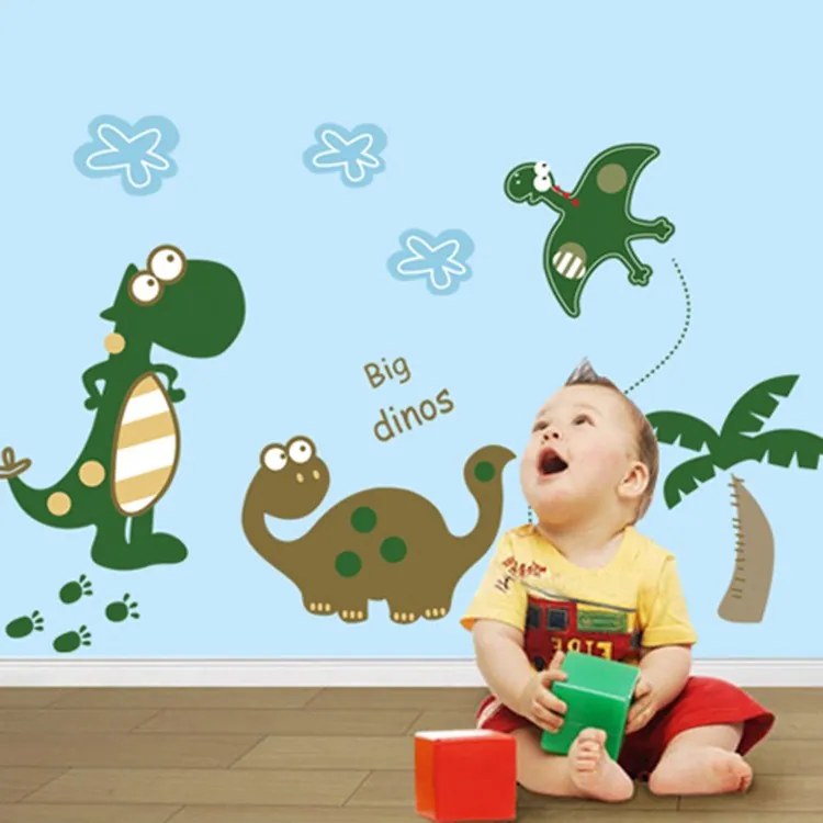 Živá Zeď Samolepka na zeď Kreslení Dinosauři