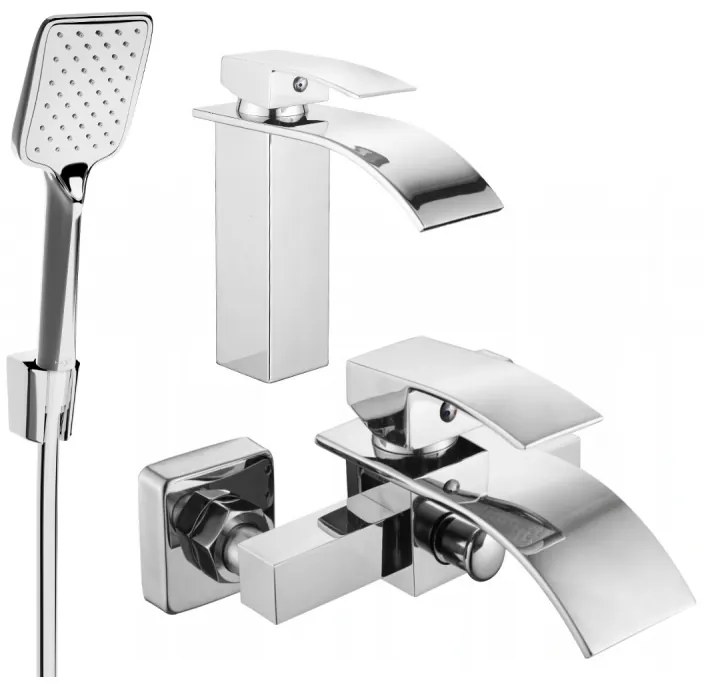 Mexen Aries R62 sada v dostřihu, chrom - 744803R62-00