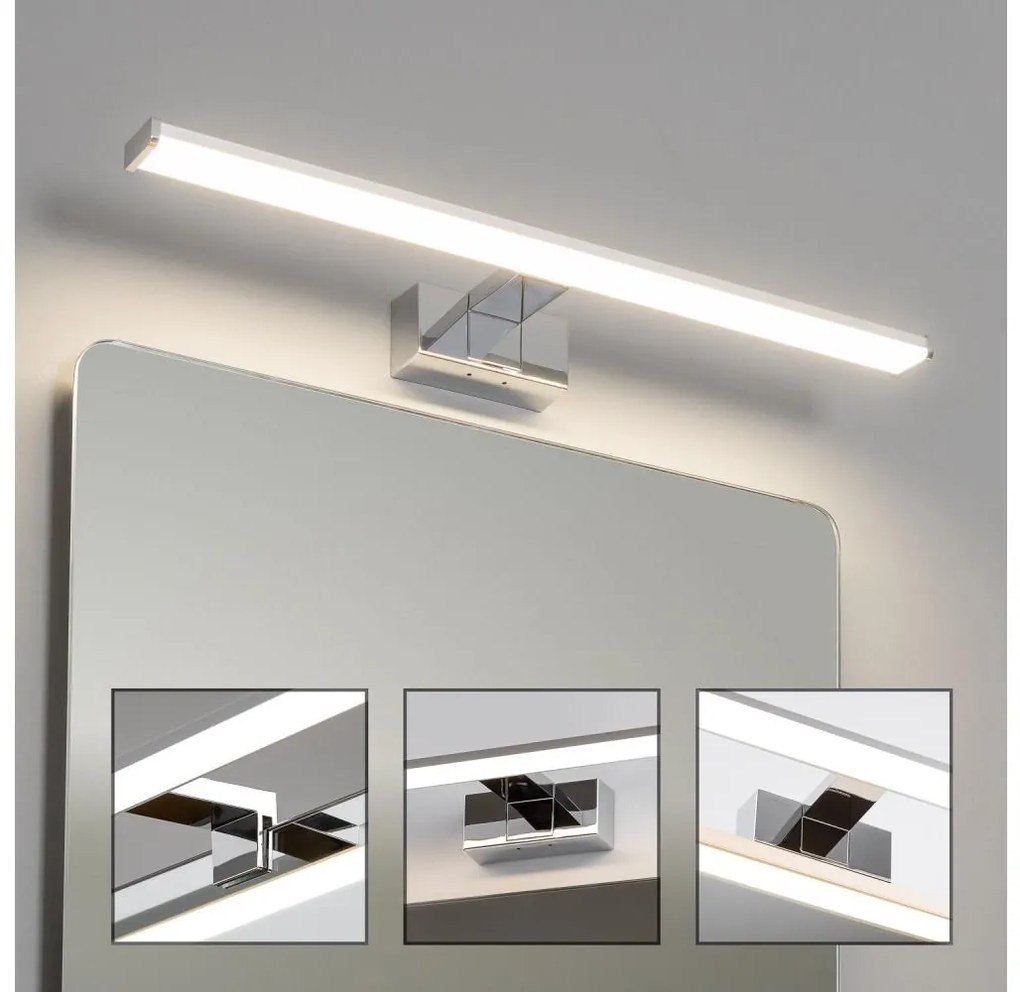 Brilagi - LED Koupelnové osvětlení zrcadla VESTRA LED/12W/230V 60 cm IP44 chrom FG-M1-C02-600-CHR