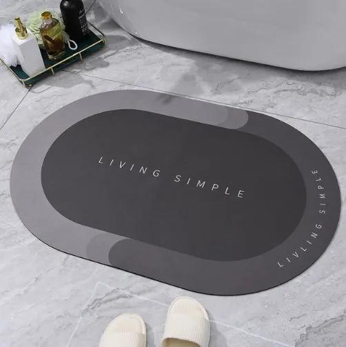 Rychleschnoucí koupelnová předložka - oválná Rozměr: 50x80 cm, Varianta: černá, Living Simple
