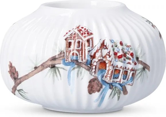 Keramický svícen Hammershoi Christmas White 10 cm Kähler