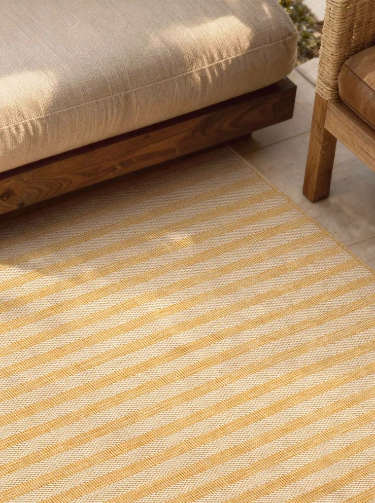 Ted Baker, Kusový koberec Ted Baker Haringey 106395 Yellow White, 200x300, žlutá, chodba / předsíň