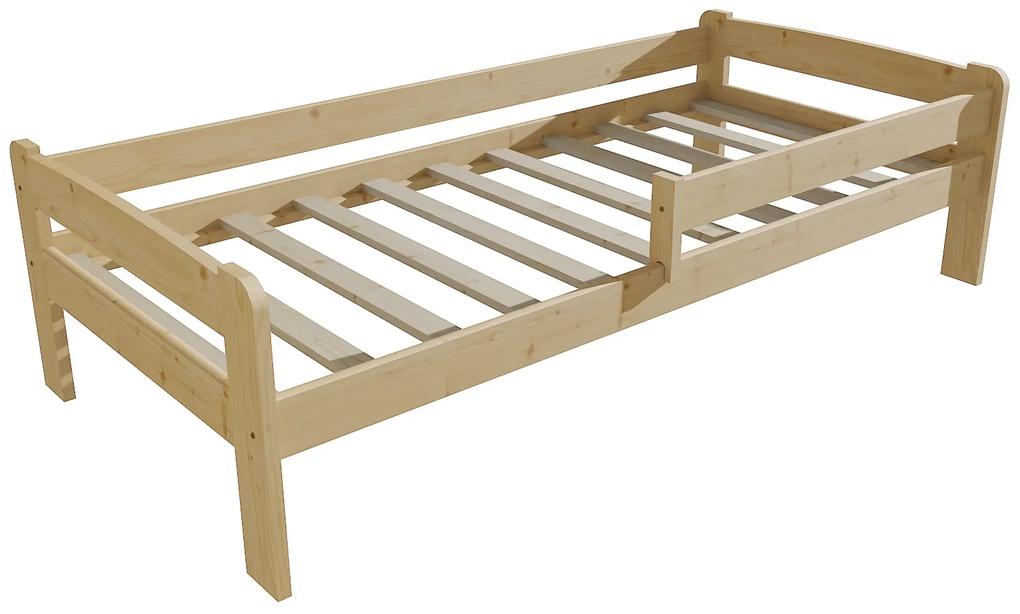 Vomaks Dětská postel se zábranou VMK009C KIDS Rozměr: 90 x 200 cm, Barva: surové dřevo
