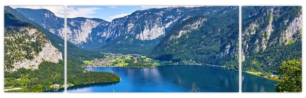 Obraz - Halštatské jezero, Hallstatt, Rakousko (170x50 cm)