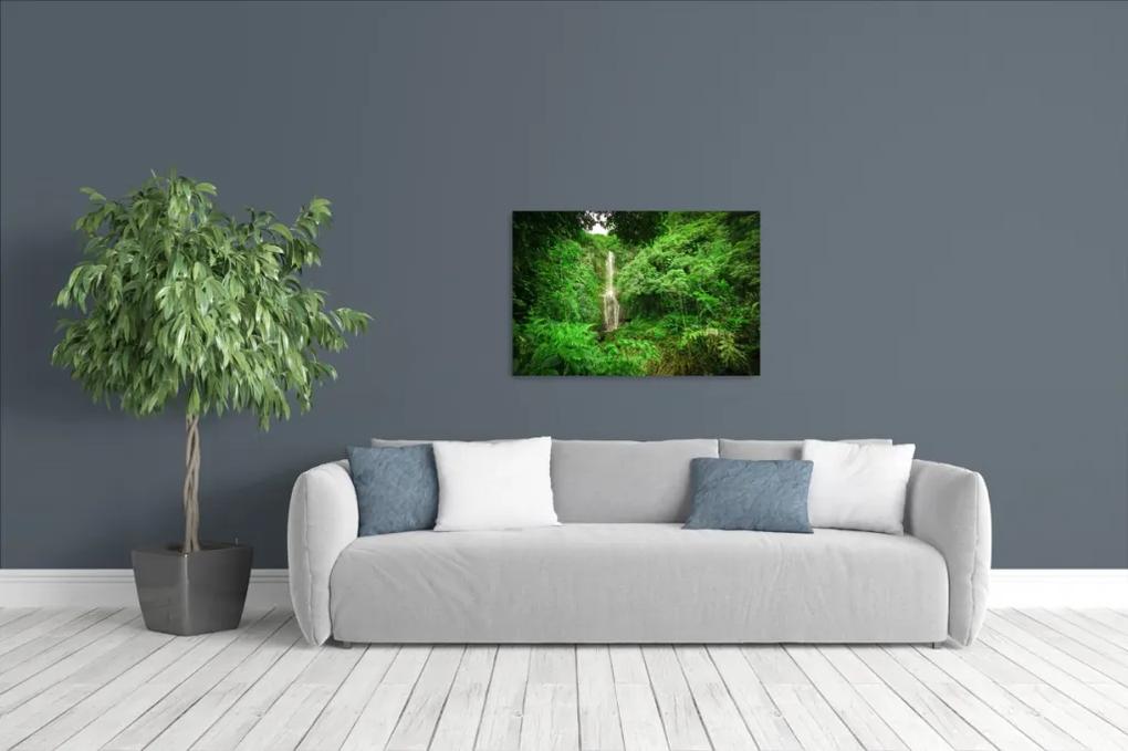 Malvis ® Obraz na stěnu Vodopád v lese Velikost: 90x60 cm