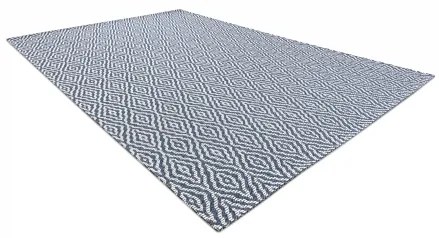 Ekologický koberec CASA, EKO SISAL Boho, Diamanty 22084 tmavě modrá / velikost 172x270 cm | krásné koberce cz