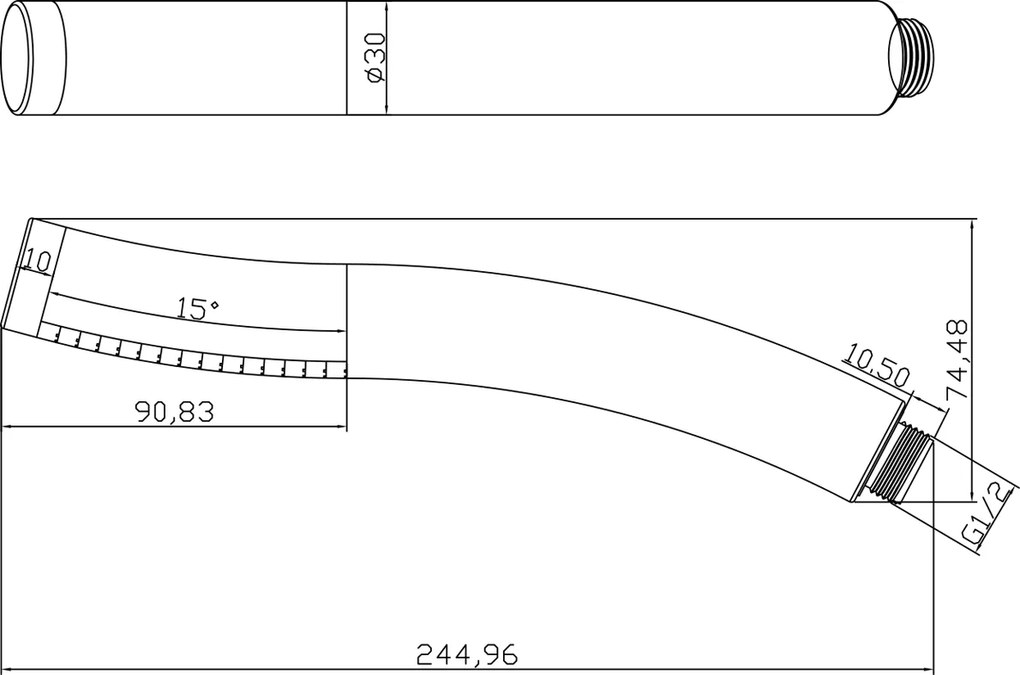 Sapho 2503 ruční sprcha zahnutá chrom