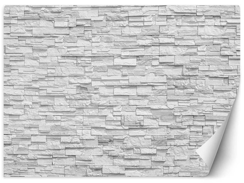 Gario Fototapeta Bílá kamenná zeď Materiál: Vliesová, Rozměry: 200 x 140 cm